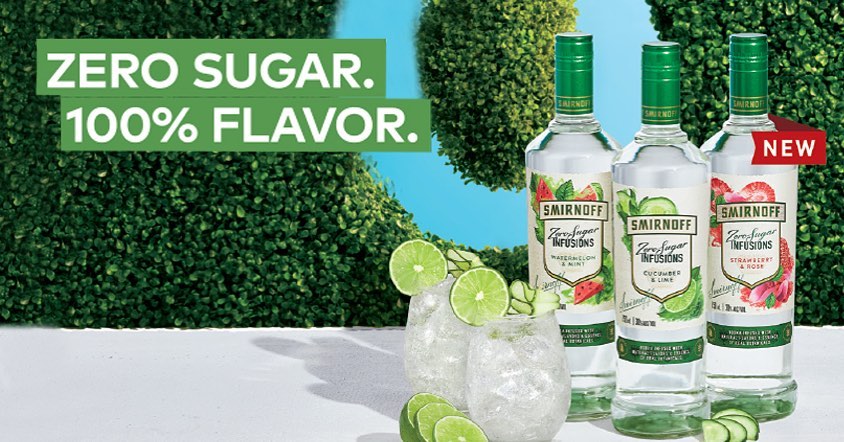 Smirnoff 20% alcohol with artificial flavours.#zerosugar – Drinkawaste