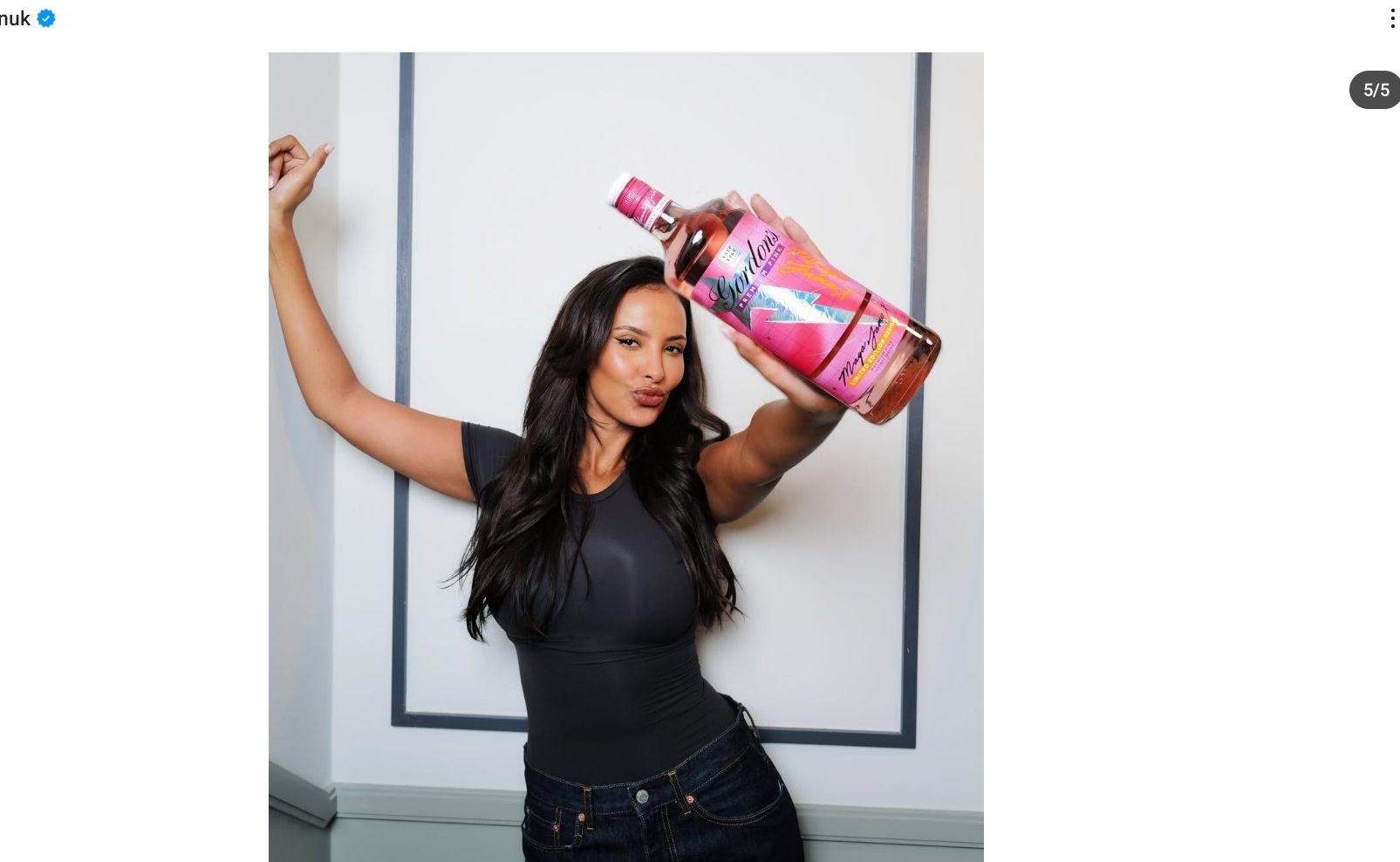 Diageo use Maya Jama – Gordons pink gin #alcoholad #ClinkWithPink ...