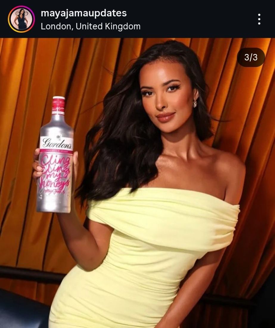 Diageo use Maya Jama – Gordons pink gin #alcohol trauma – Drinkawaste